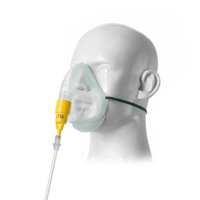 EcoLite masker volwassenen 35% zuurstof venturi geel, 1,8m