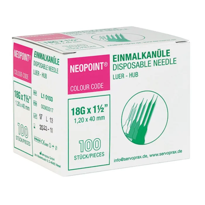 Neopoint injectienaald 18G roze 1,20x40mm 100 stuks kopen?